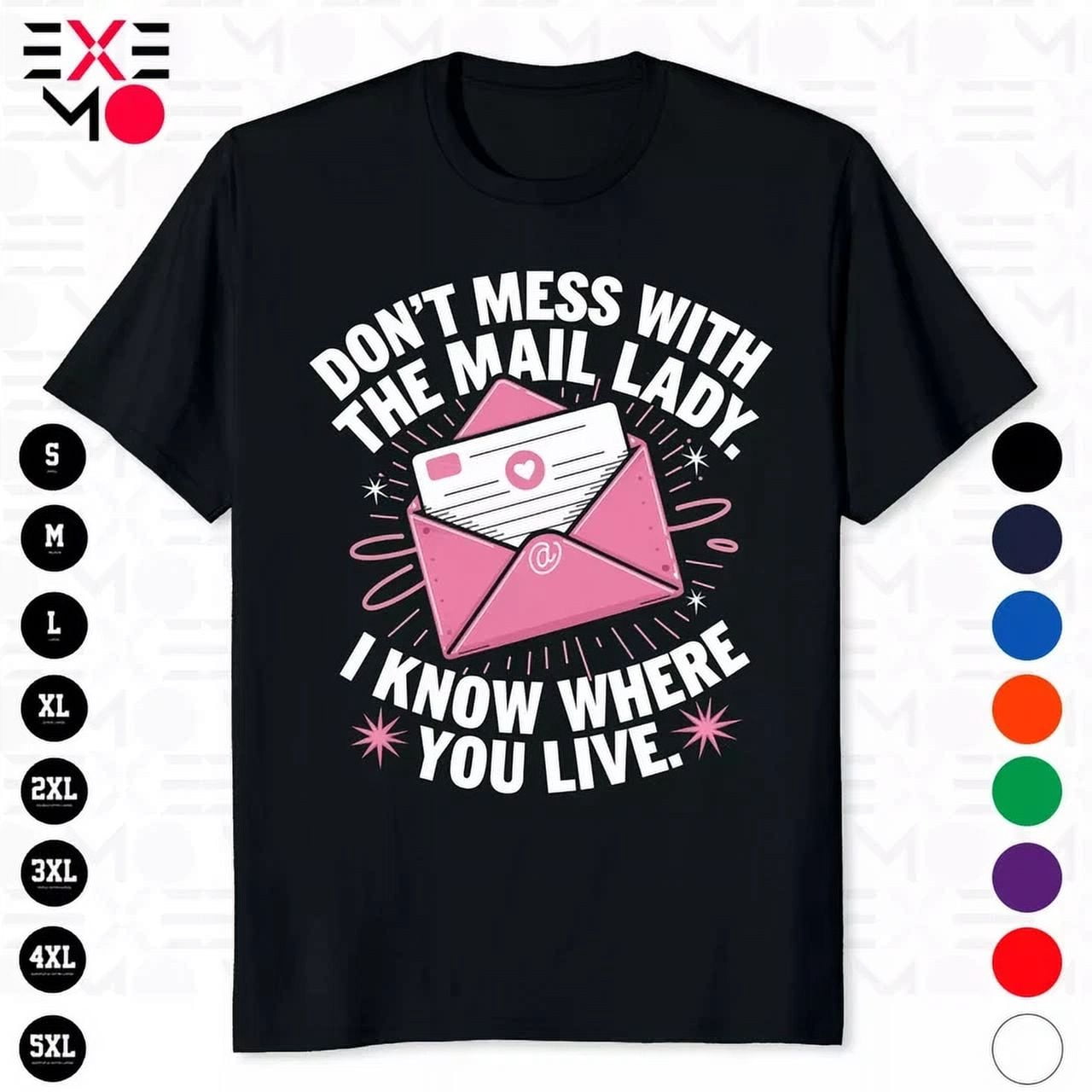 Hot Trending With Funny Mailwoman Art For Postal Worker Mail Carrier T ...