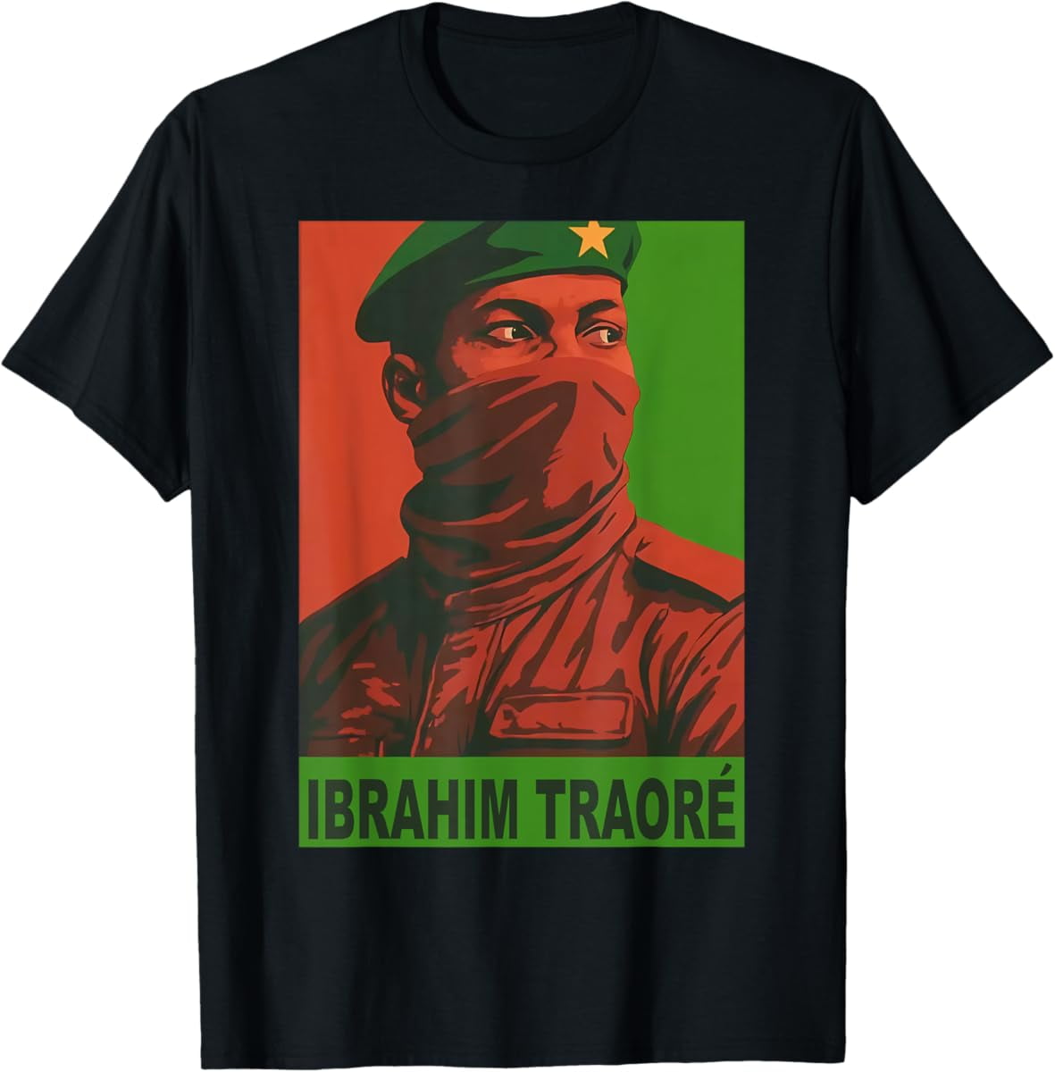 Hot Trending With Ibrahim Traore Face Burkina Faso Free Africa Tee T ...
