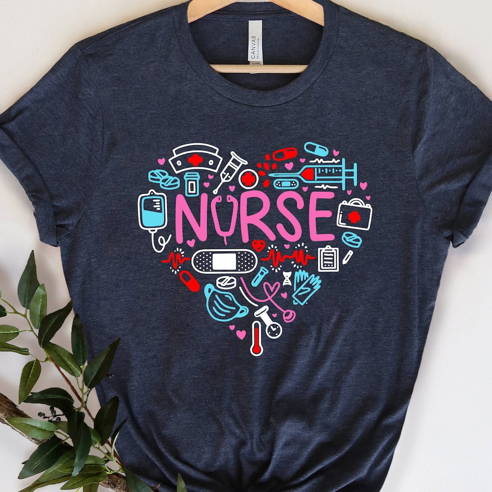 Hot Trending With Love Nurse, Nurse T-, Nurse S, Cute Nurse T-Shirts ...