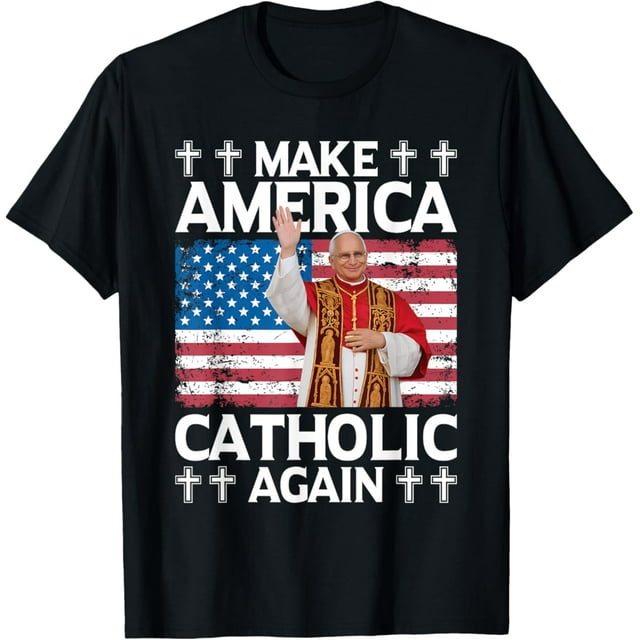 Hot Trending With Make America Catholic Again Us Pope Leo Xiv T-Shirt Design Preview Only ...