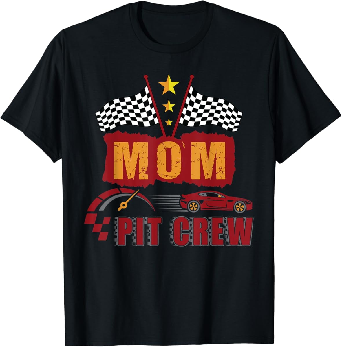 Hot Trending With Mom Pit Crew Tee With Car Graphic For Racing Car ...