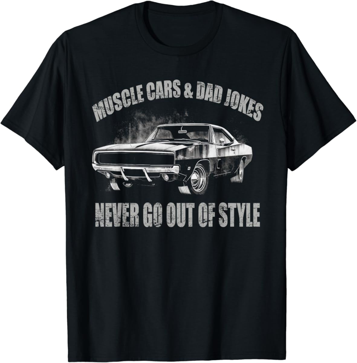 Hot Trending With Muscle Cars Dad Jokes - Vintage Muscle Car Graphic T ...