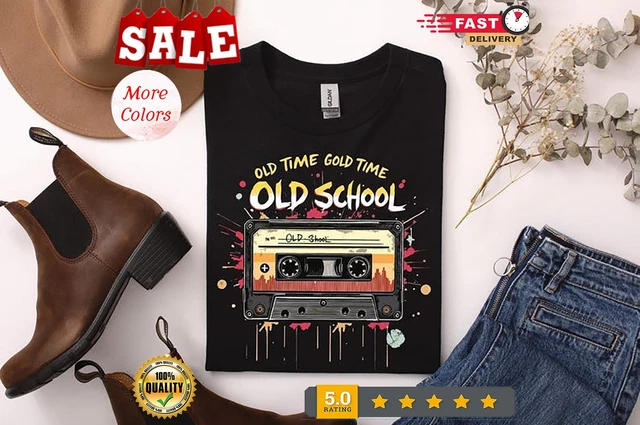 Hot Trending With Old School Music Tape Vintage Mixtape Cassette T-Shirt, 70S 80S 90S Retro O ...