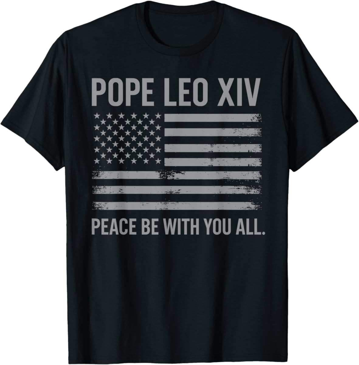 Hot Trending With Pope Leo Xiv 14Th First American Pope Usa Flag Vintage T-Shirt Design Preview ...