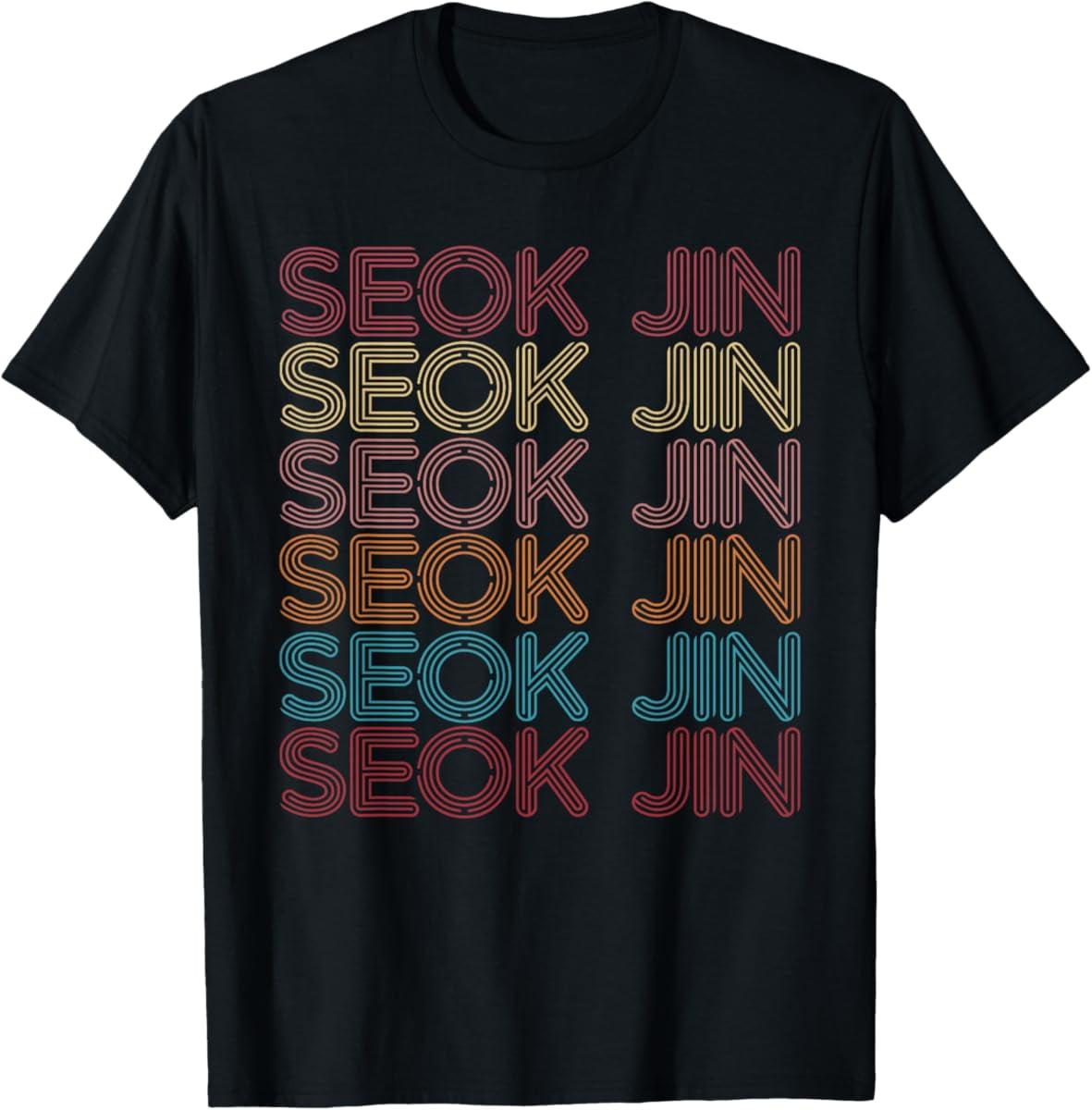 Hot Trending With Retro Seok Jin Vintage Korean First Name T-Shirt ...