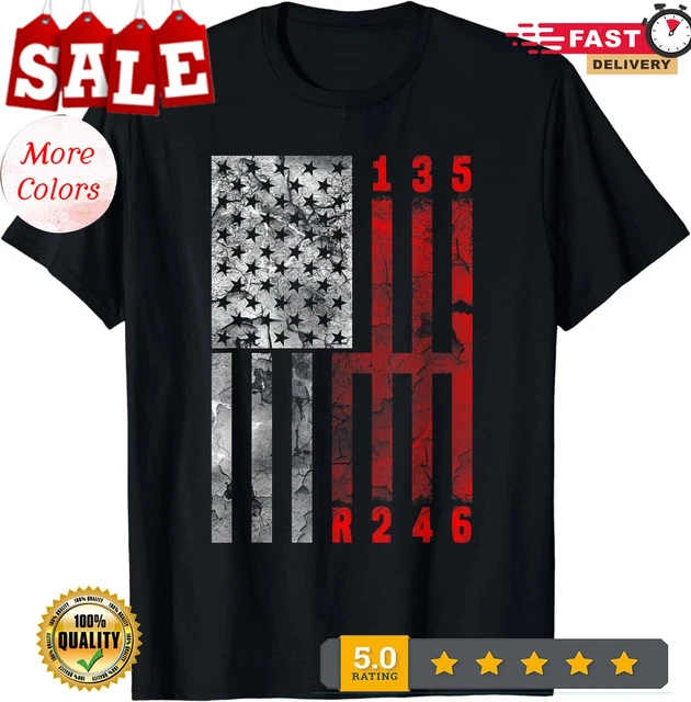 Hot Trending With Stick Shift American Flag Muscle Car 6 Gears Mechanic ...