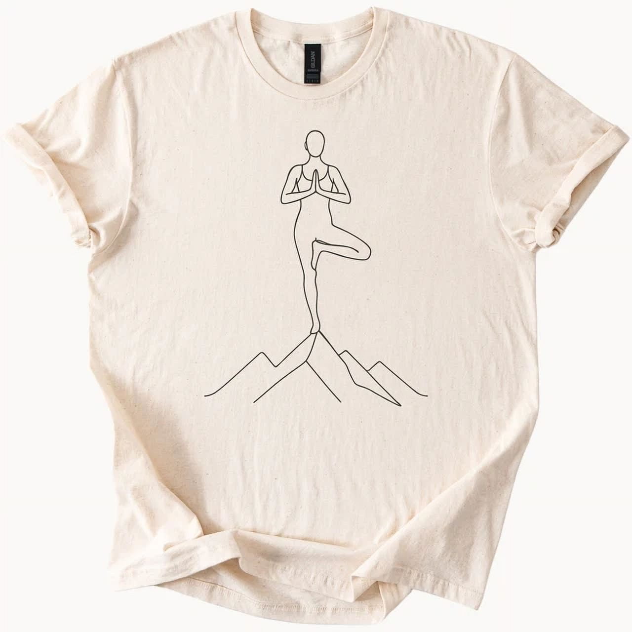 Hot Trending Yoga Tree Pose Mountain Top Tee Meditation Zen Shirt ...