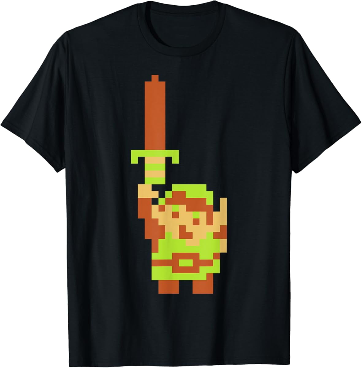 Hot Trending Zelda Link Pixel Sword T-Shirt Vintage Tee -Birthday Gifts ...