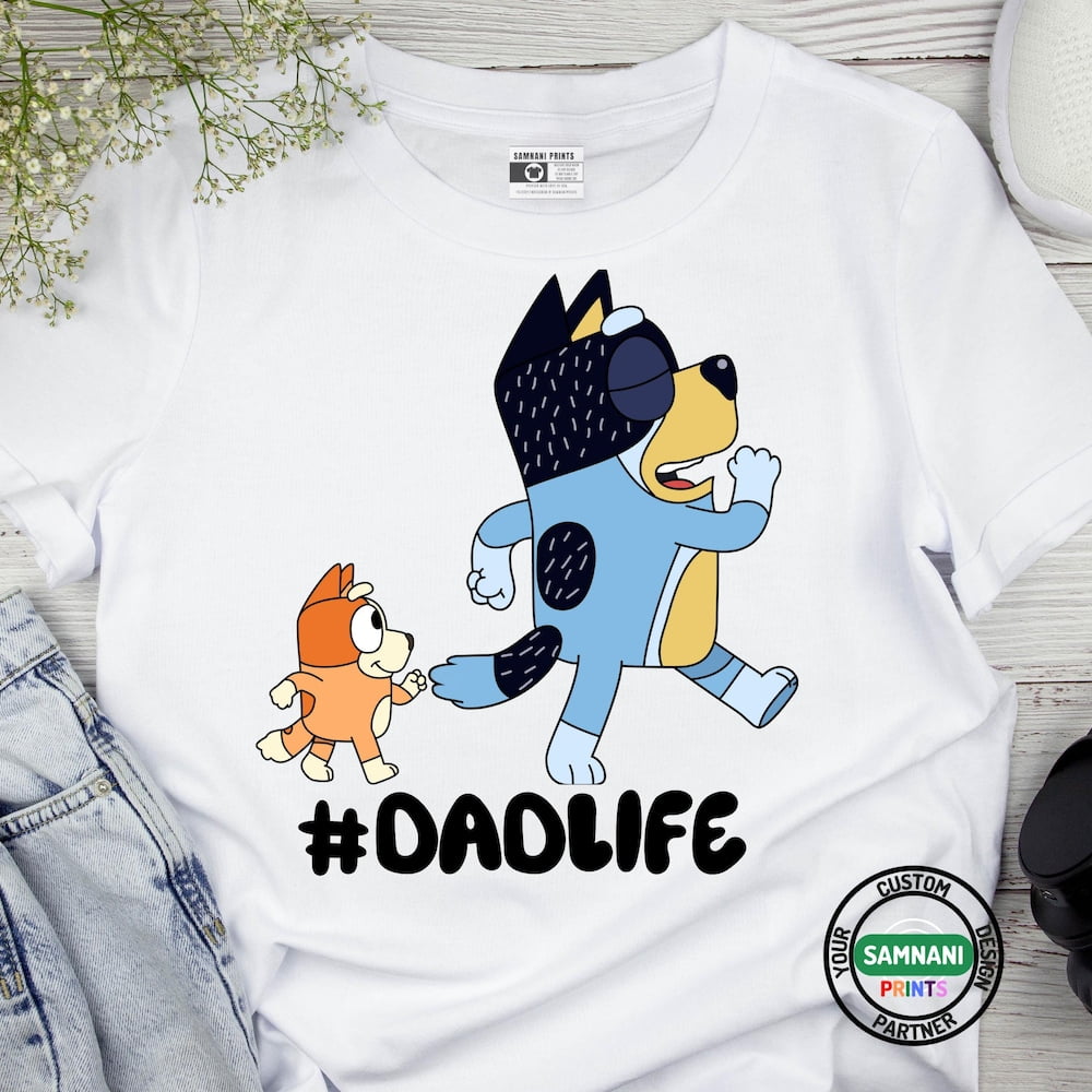 Hot Trending blue dog Inspired Dad Life, Funny Dad And Cartoon Cool ...