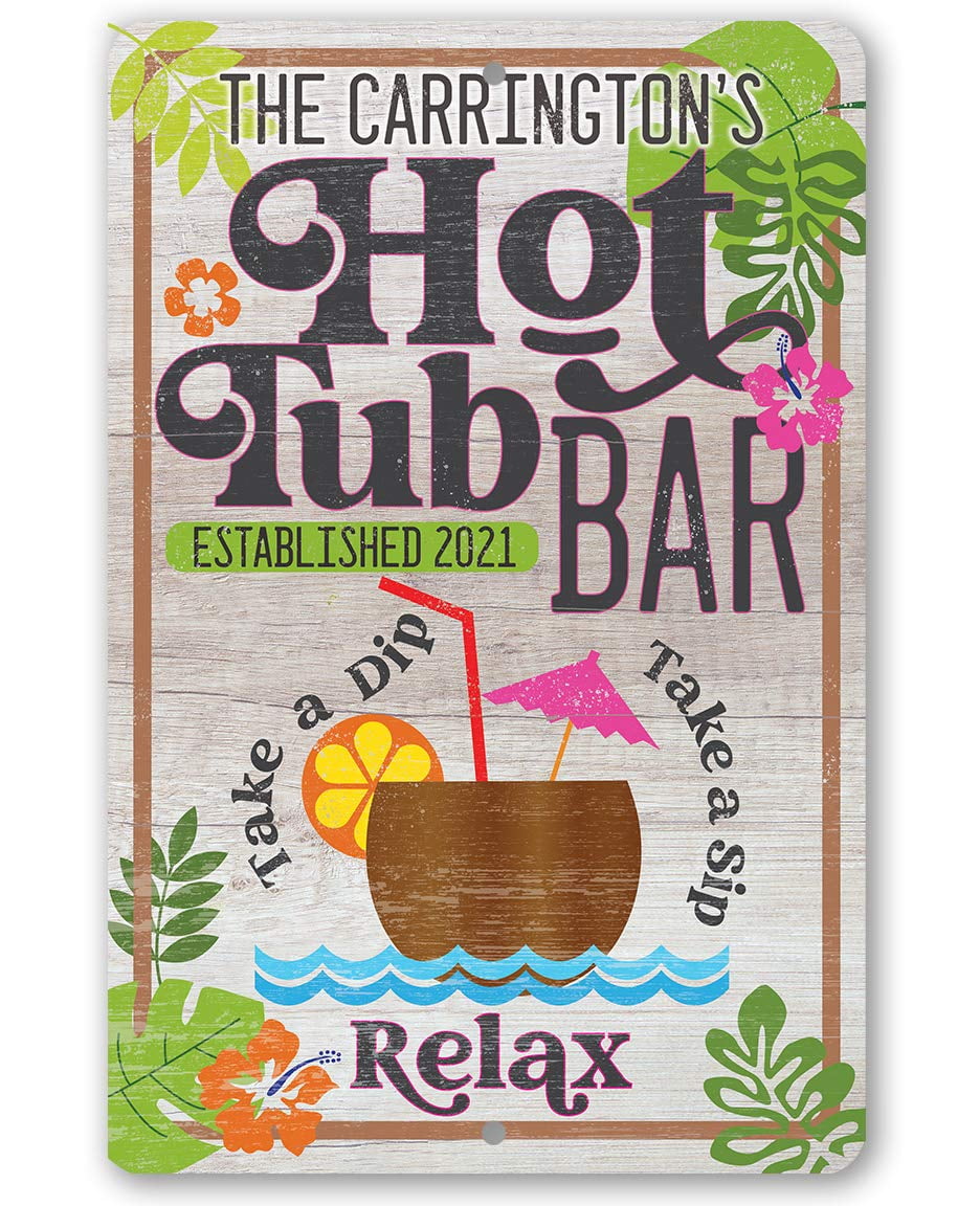 Hot Tub for Adults - - We Don't Skinny Dip We Chunky - Metal Sign ...