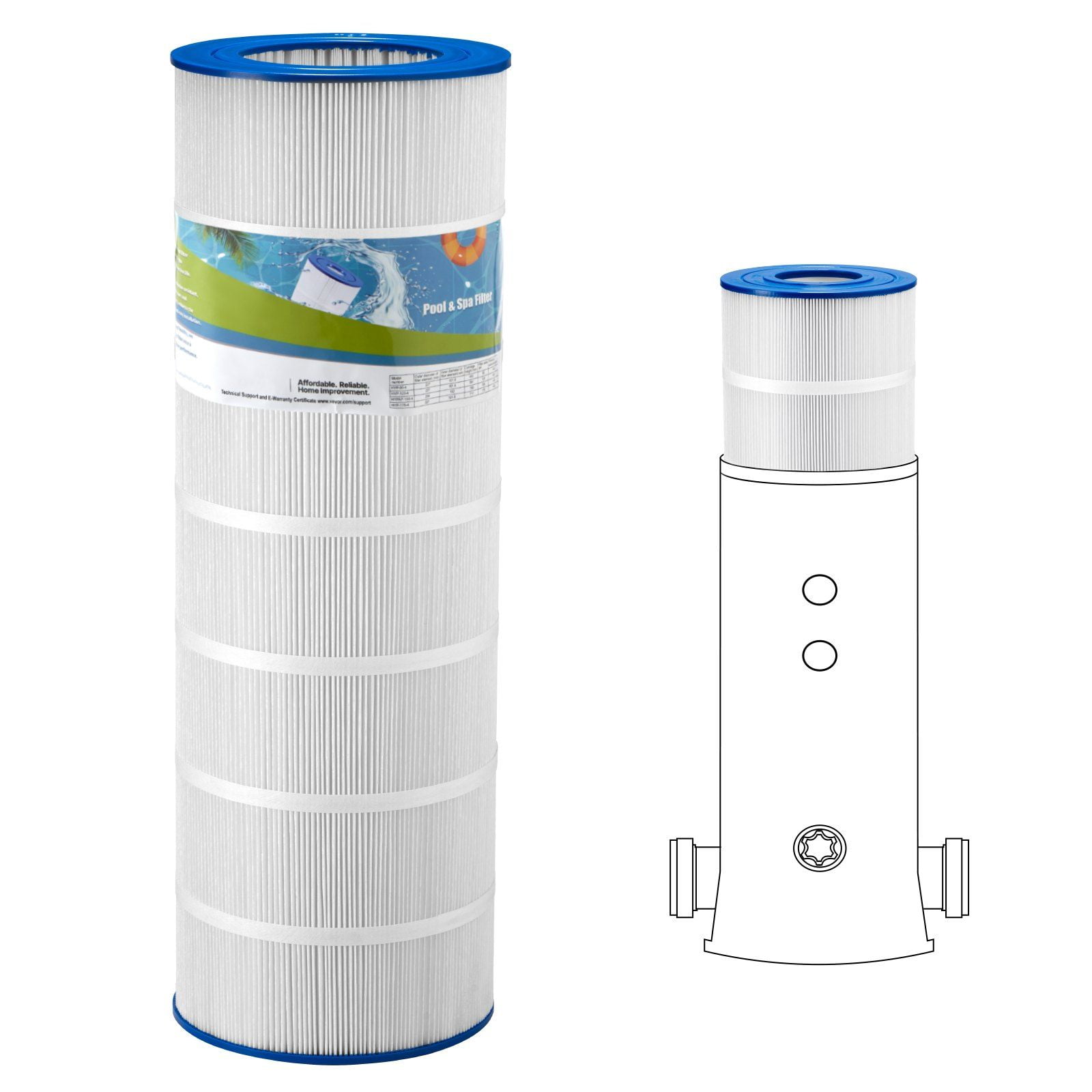 Spa & Hot Tub Filter 150 Sq Ft – Exact Fit for Pentair R173216, Pleatco ...