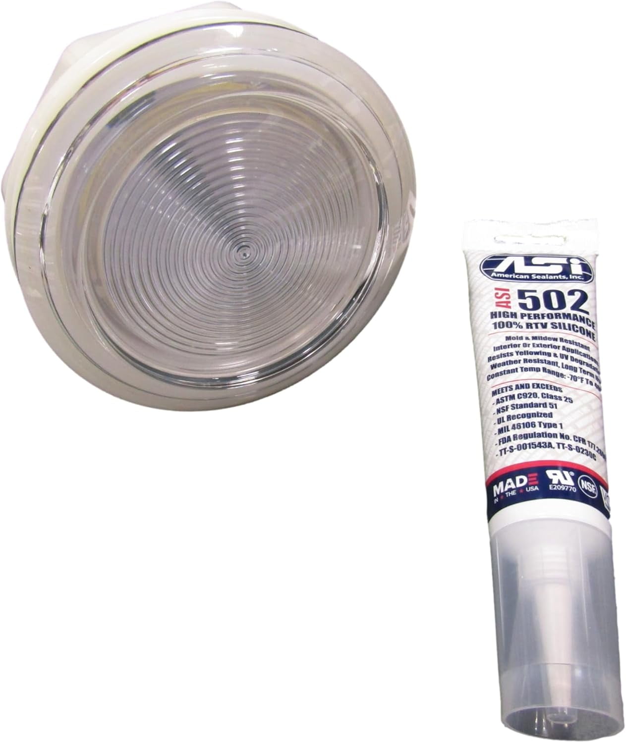 Hot Tub Light Lens Kit with Silicon 5" Face Lense Standard How to Video ...