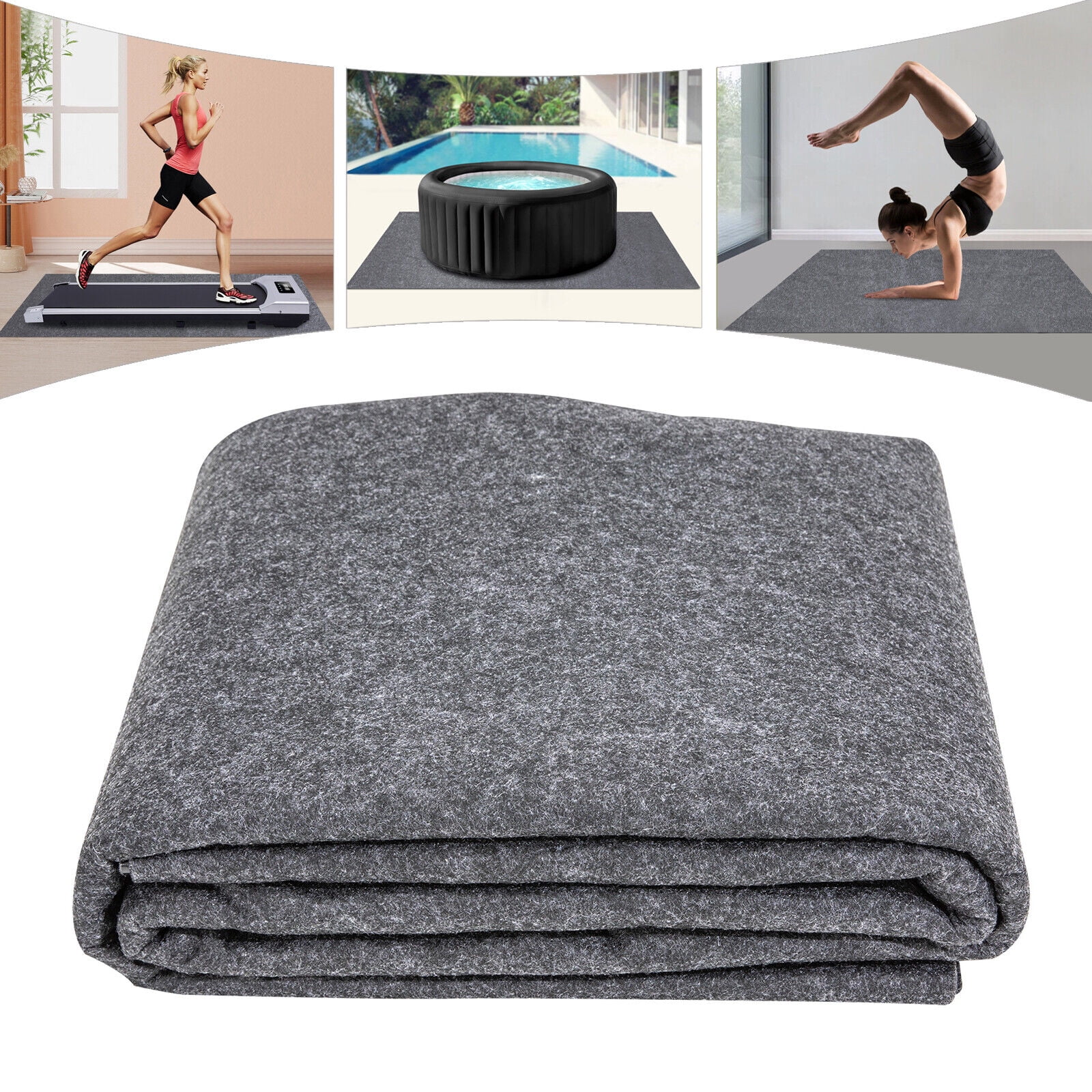 Extra Large 90*102" Ground Mat for Outdoor Indoor Use, Hot Tub Pad for ...