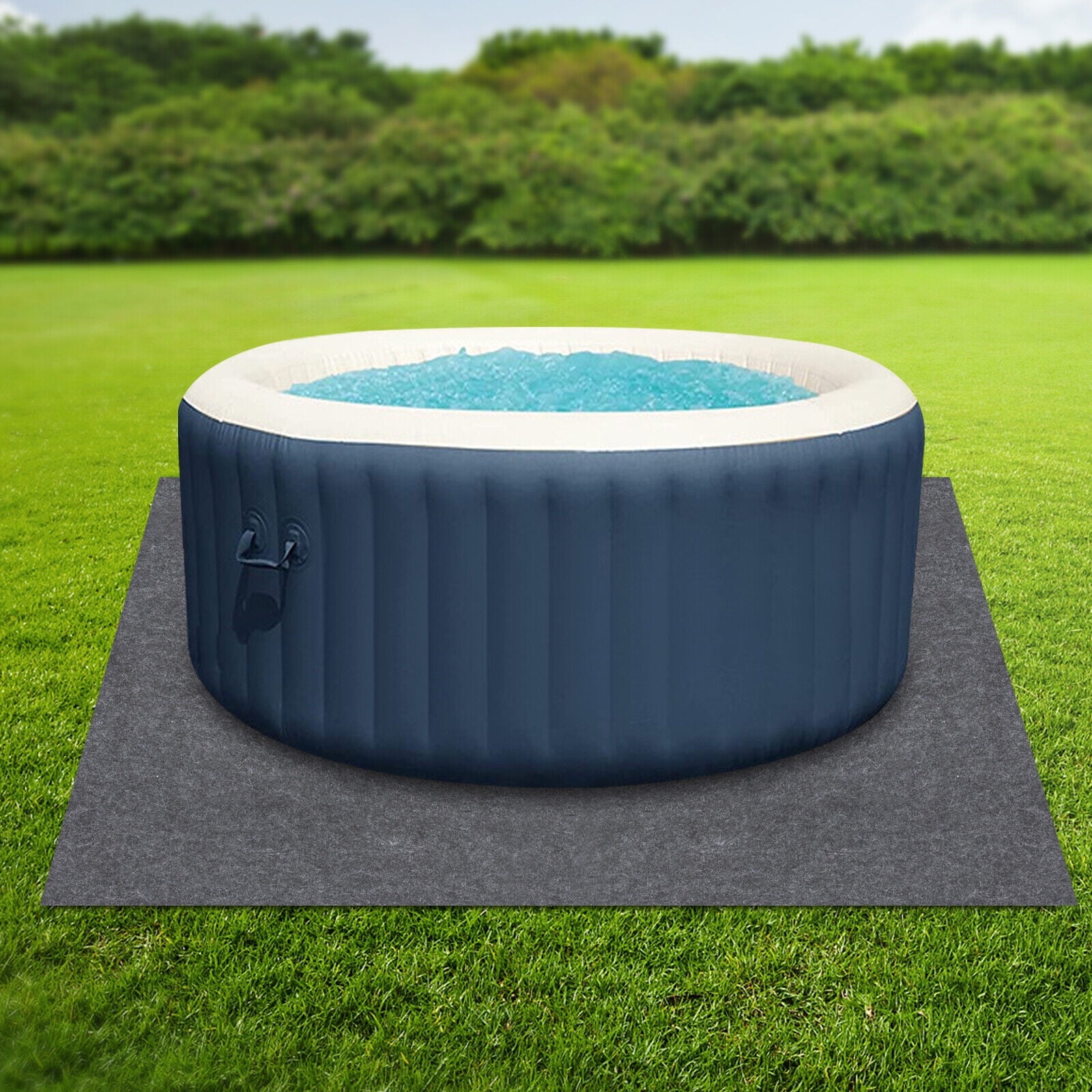 Extra Large 99*99" Hot Tub Pad for Inflatable Hot Tub, Ground Mat for ...