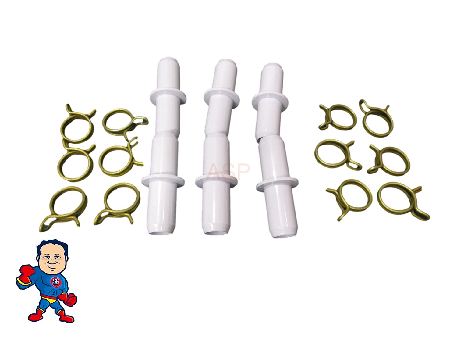 Hot Tub Part 3/4" Barb & Clamps Repair Coupler 1" OD, 3/4" ID Pipe ...