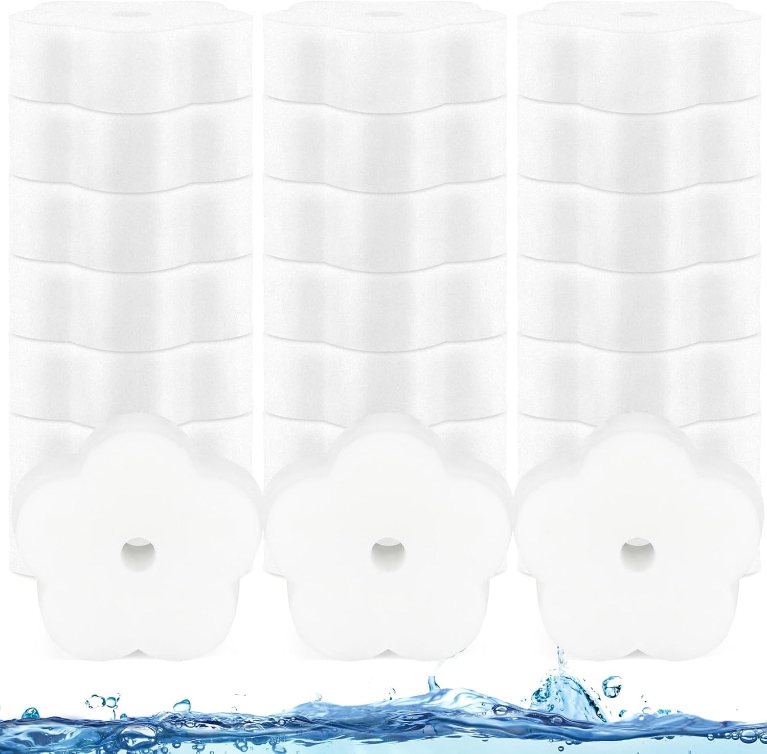 Hot Tub Scum Absorber, 24 Pack Pool Oil Absorbing Sponge, Pool Scum ...