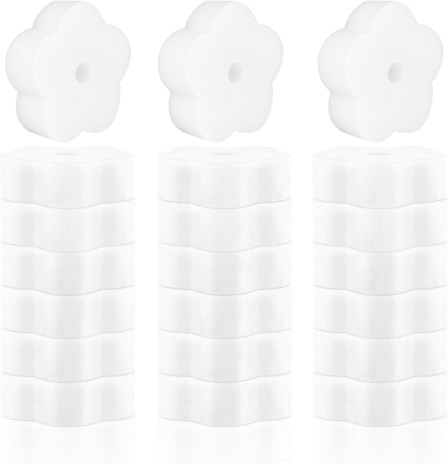 Hot Tub Scum Absorber, 18 Pack White Pool Oil Absorbing Sponge, Flower ...