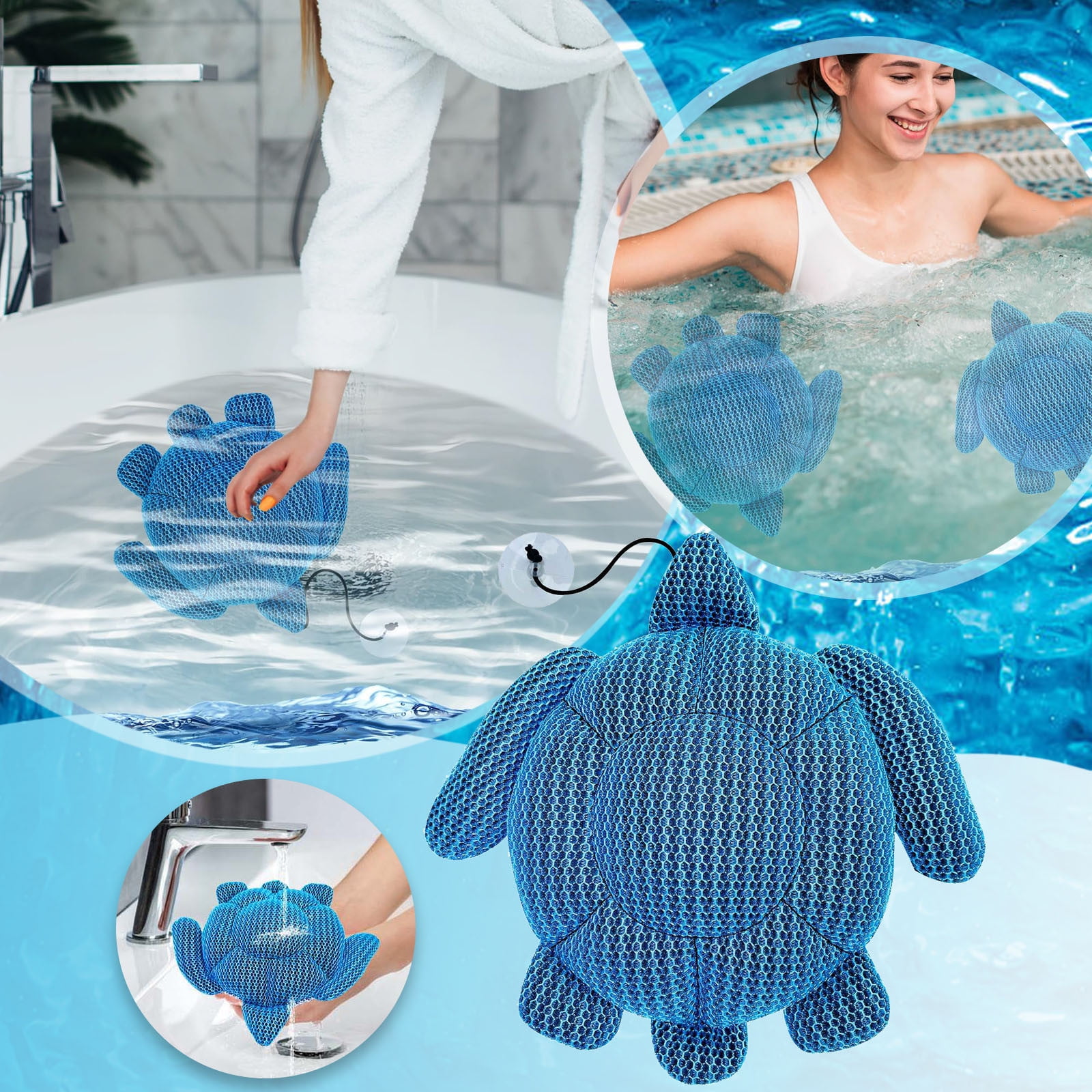 Hot Tub Scum Absorber Turtle Oil Absorbing Hot Tub Floating Sponge ...