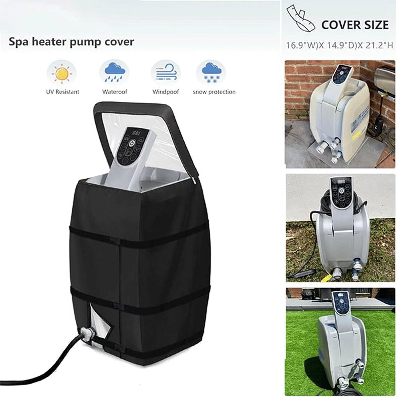 Hot Tub Spa Heater Pump Cover with Transparent PVC Top Window ...