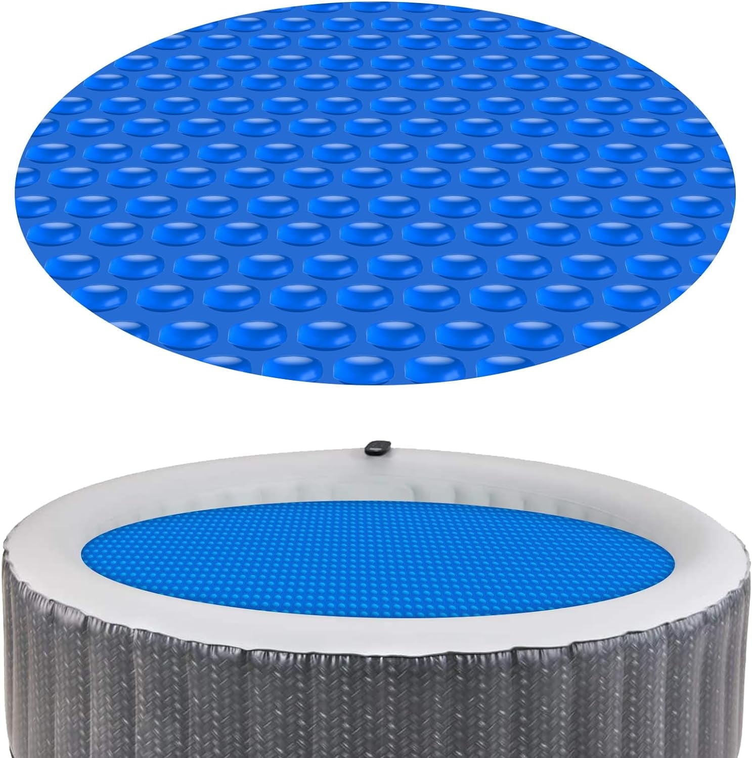 Hot Tub Spa Solar Bubble Cover Blanket for Round Inflatable Hot Tub Spa ...