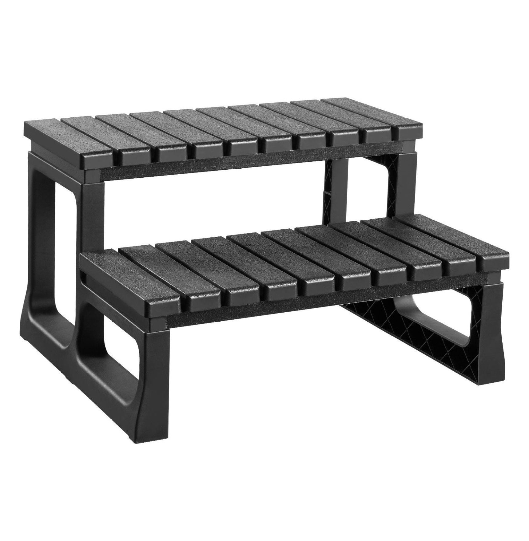 Hot Tub Steps, 2-Step Spa Outdoor Stairs, Heavy Duty 23.6 inch Wide PP ...