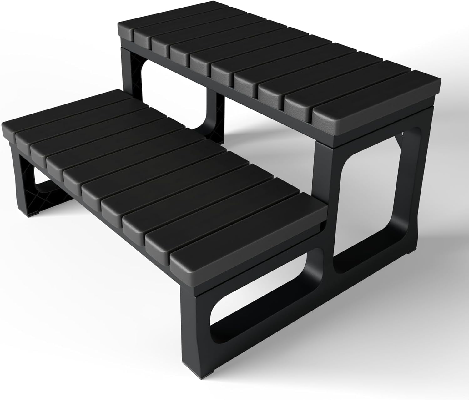 Hot Tub Steps Grey/Spa Steps for Round or Straight Sided Spa, Non-Slip ...