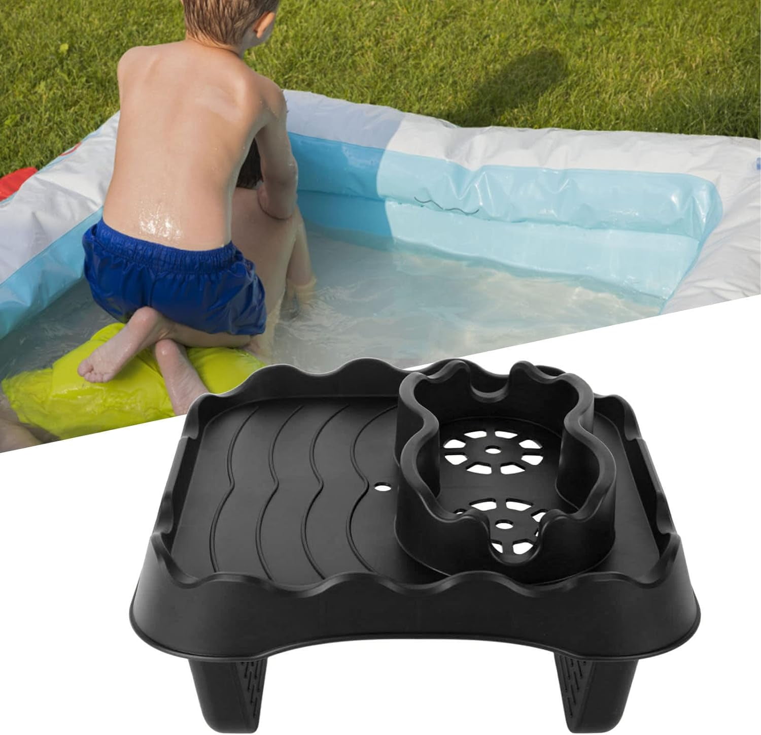 Hot Tub Table Shelf with Drainage Holes, Hot Tub Side Tray Non-Slip ...