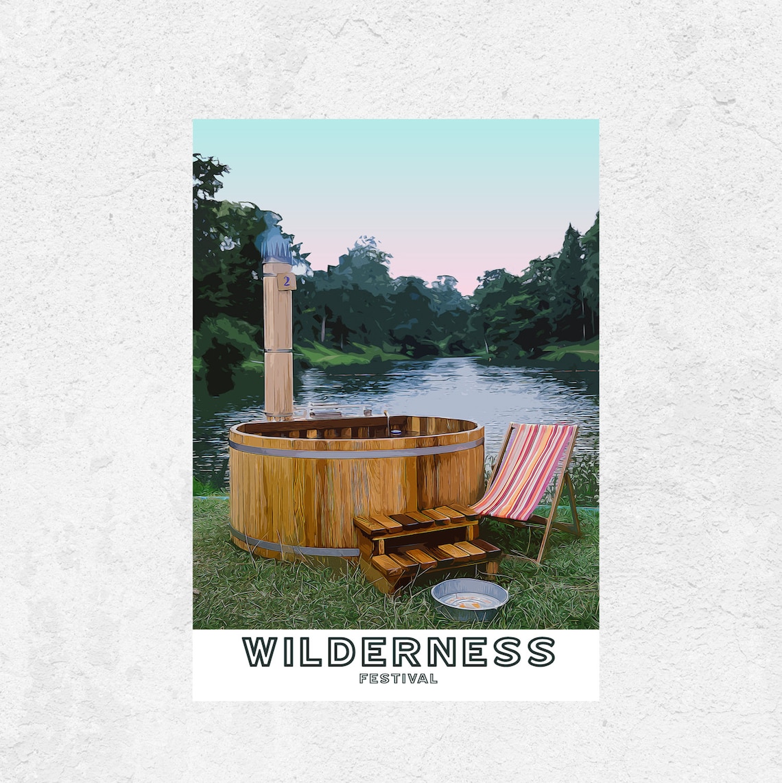 Hot Tubs By The Lake Wilderness Festival Fine Art Print #59, Unframed ...