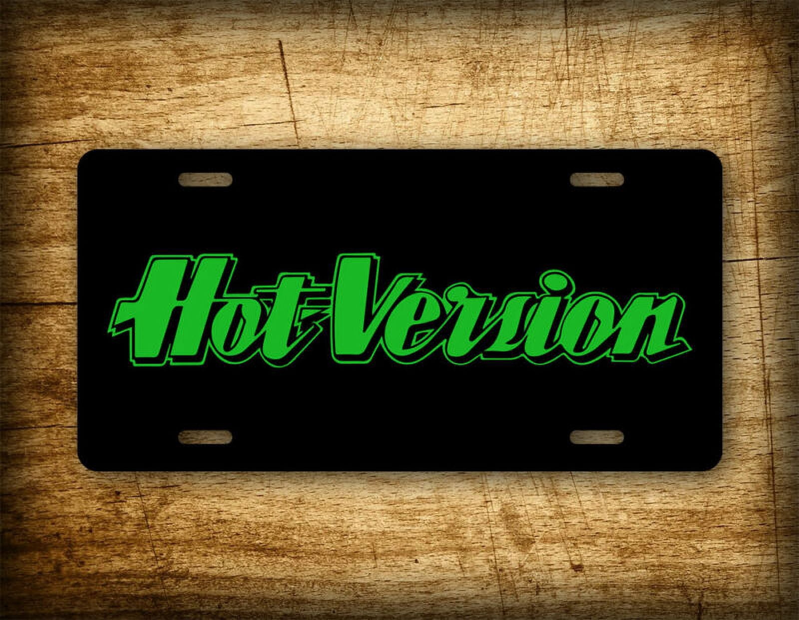"Hot Version" JDM Green Text Japanese Drift Car License Plate ...