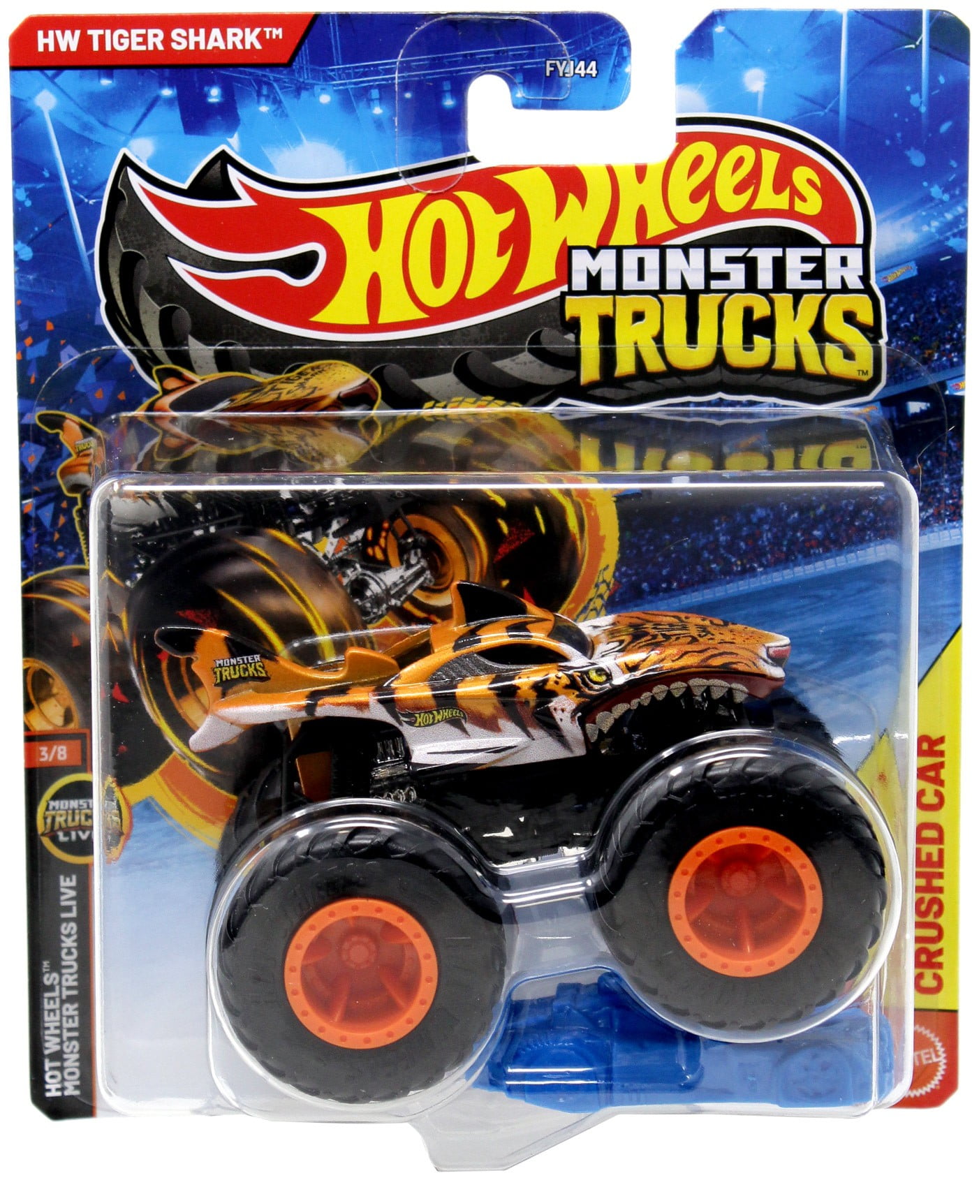 Hot WHeels Monster Trucks Live HW Tiger Shark Diecast Car - Walmart ...