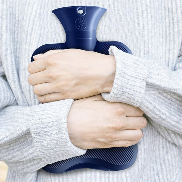 Hot Water Bottle ,2L Hot Water Bag for Menstrual Cramps, Neck and ...