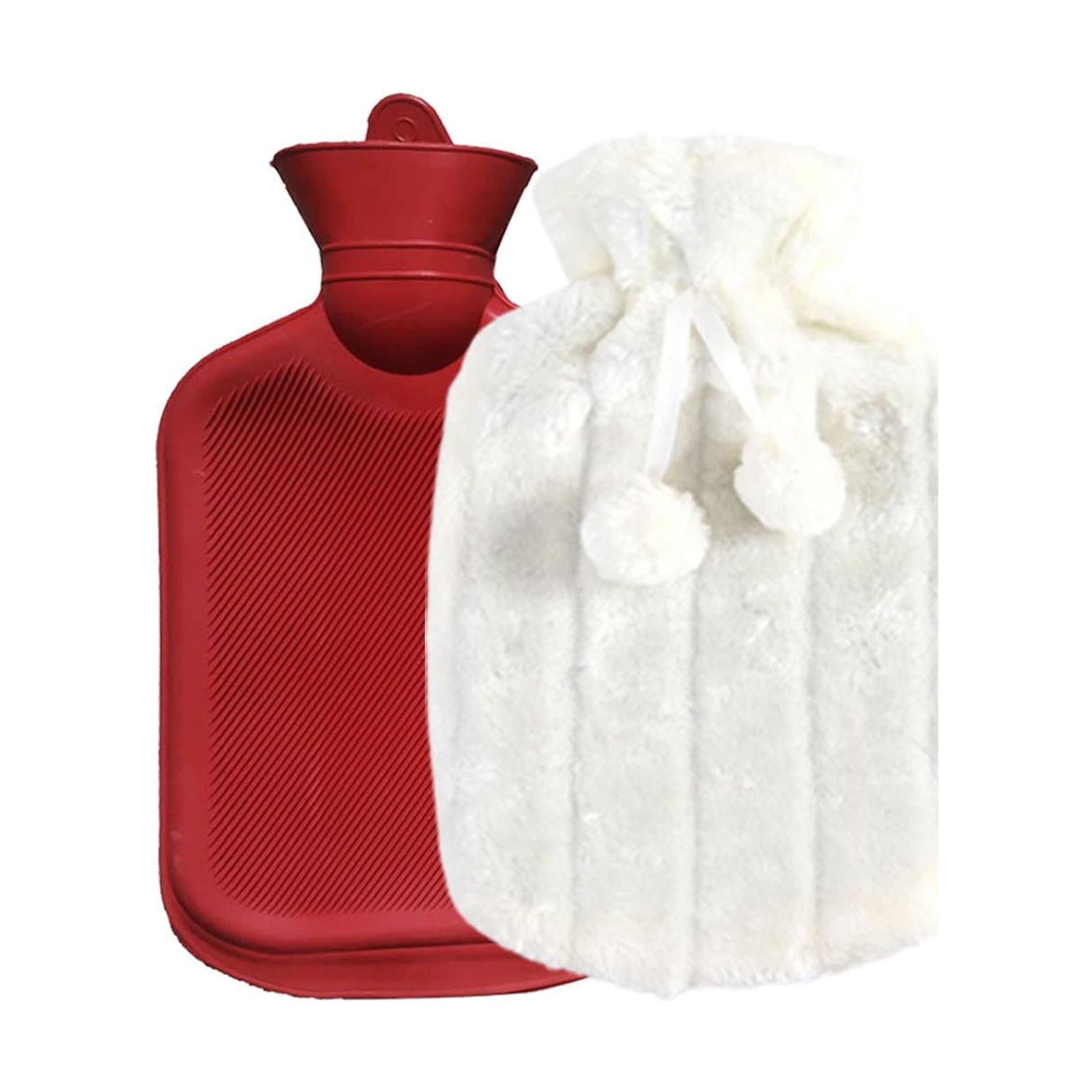 Hot Water Bottle for Pain Relief with Soft Flannel Cover - 1.8L ...