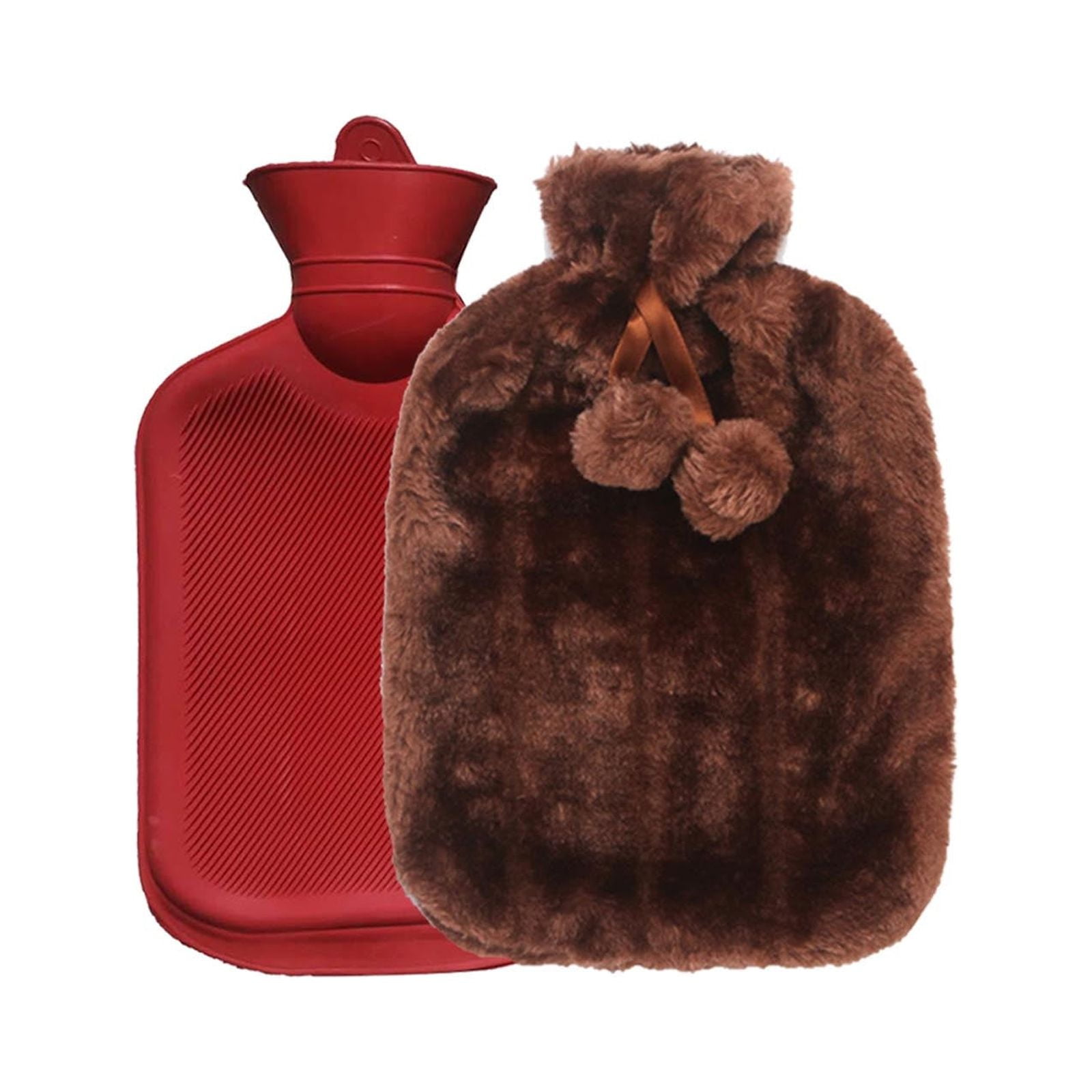 Hot Water Bottle for Pain Relief with Soft Flannel Cover - 1.8L ...