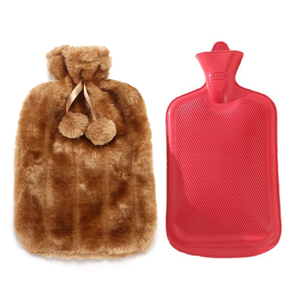 Hot Water Bottle Rubber with Soft Cover (2 Liter) Hot Water Bag for ...