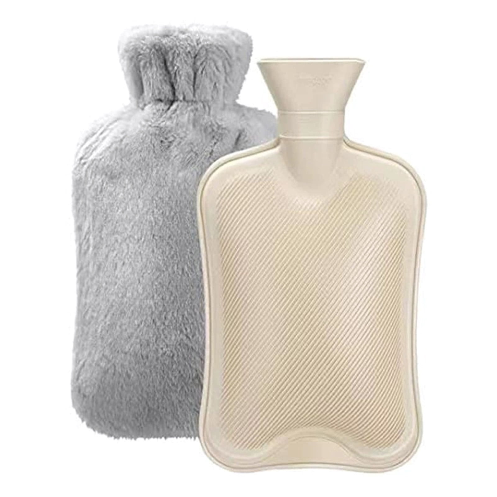 Hot Water Bottle with Soft Cover 2 Liter, Leak-Proof Hot Water Bag for ...