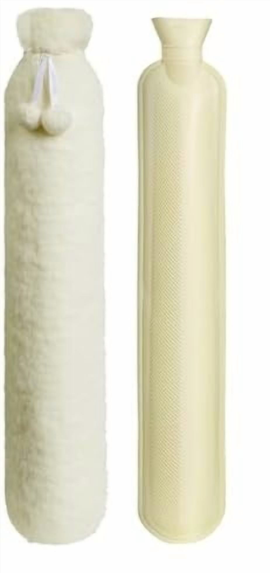 Hot Water Bottle with Cover, 2L Rubber Hot Water Bag with Soft Cover (2 ...