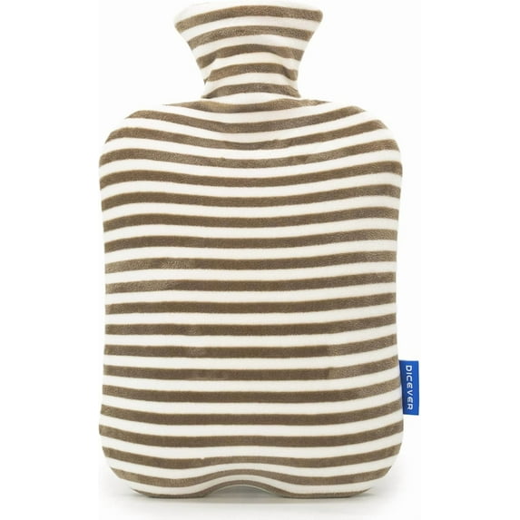Hot Water Bottle with Soft Cover, 2L Bag for Menstrual Cramps, Neck and ...