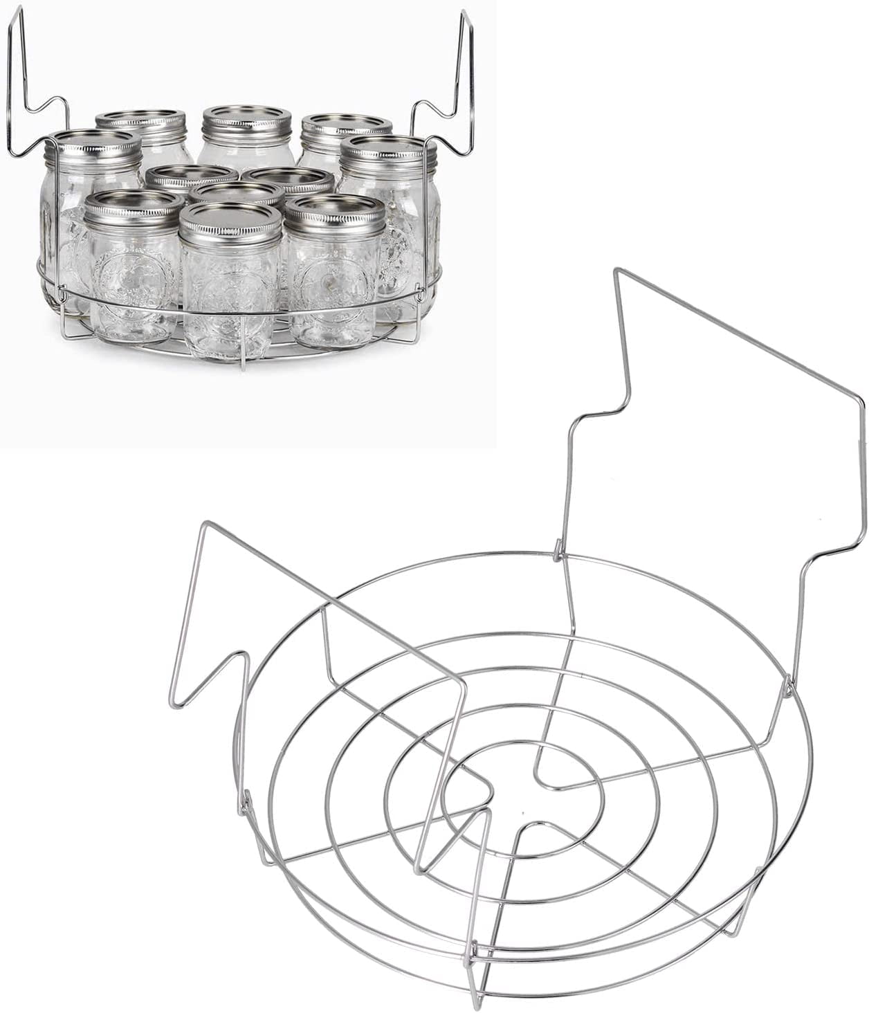 for Hot Water Canner, Stainless Steel Steamer Canning Jar Rack with ...