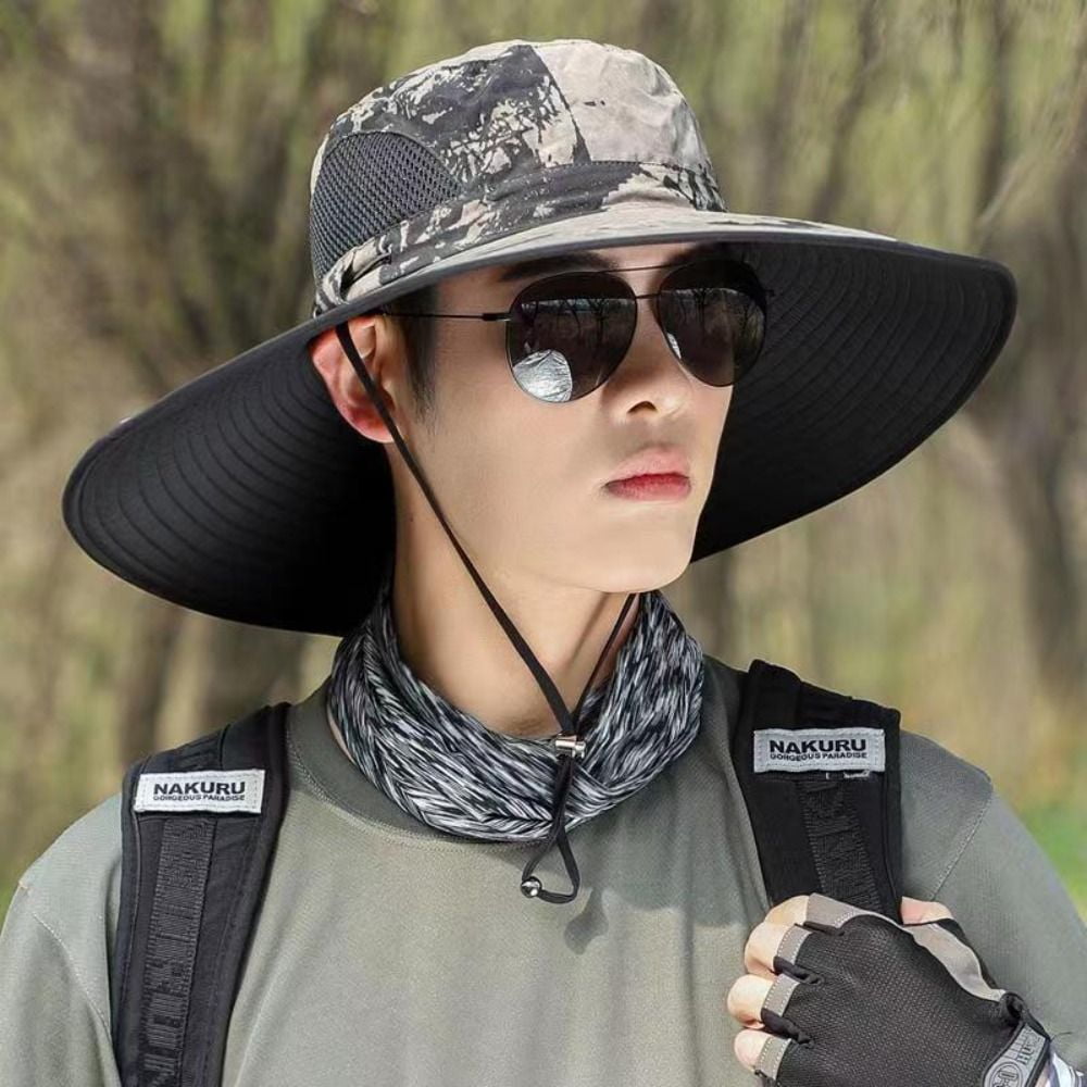 Hot Waterproof Wide Brim Visor Sun Men Cap Bucket Hat Military Tactics ...