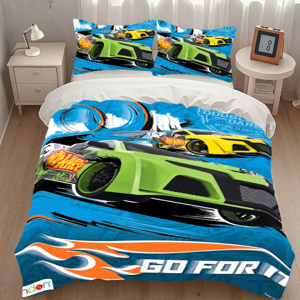 Hot Wheel Toddler Bedding Set Christmas for Child Sheet Comforter Girls ...