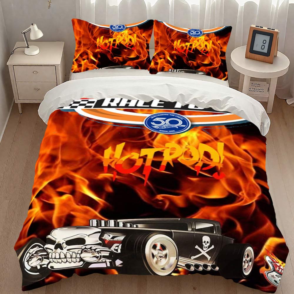 Hot Wheel Toddler Bedding Set Comforter Girls Boys Pillow Gifts ...