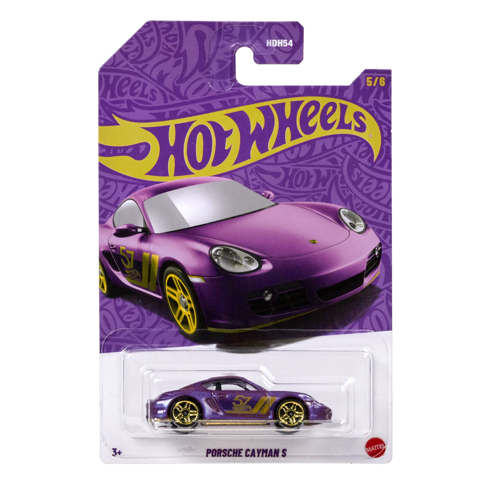 Hot Wheels 1:64 Scale Die-Cast Toy Car or Truck with Purple- & Gold ...