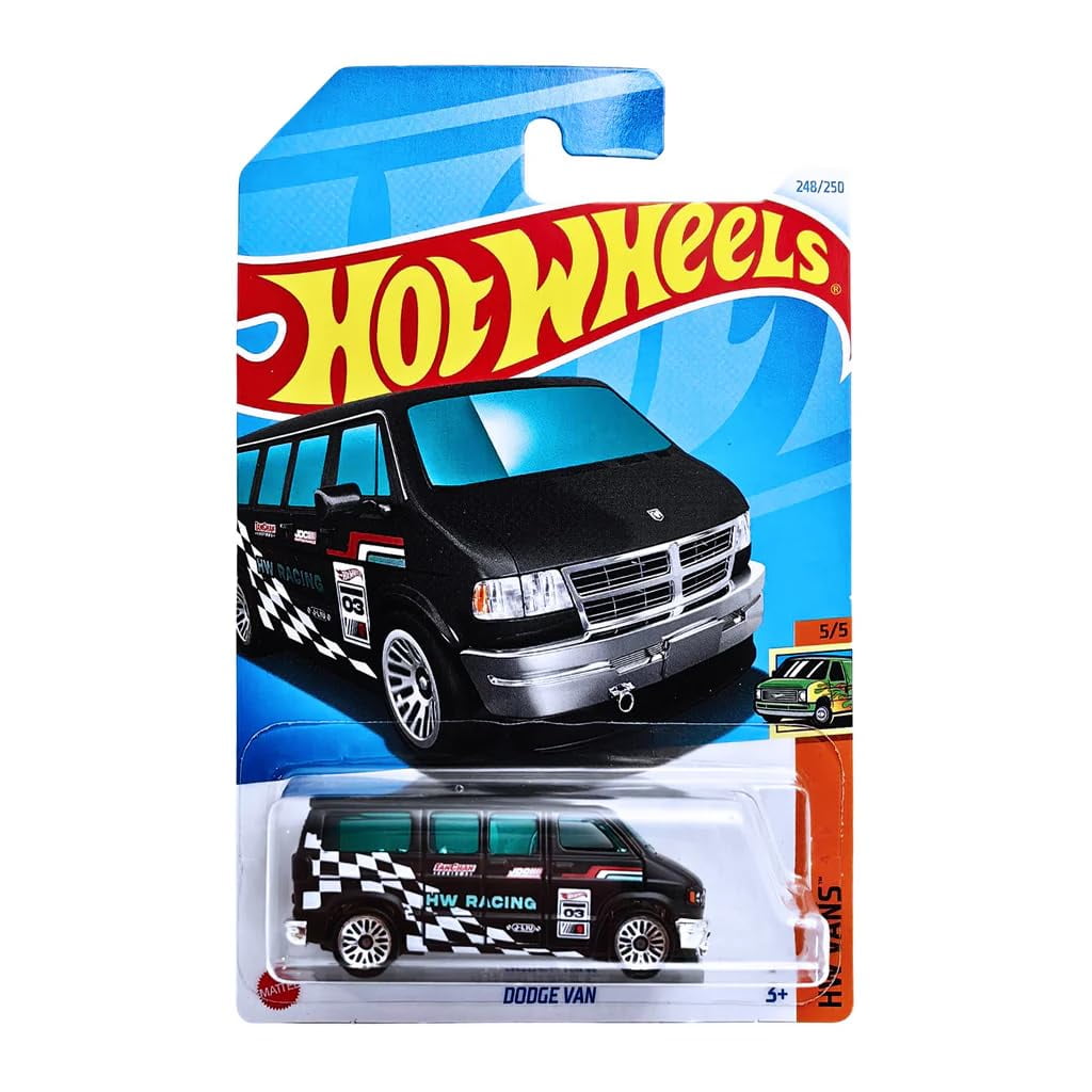 Hot Wheels 1:64 Scale Dodge Van HW Vans for Ages 3 and Up by Small CLAP ...
