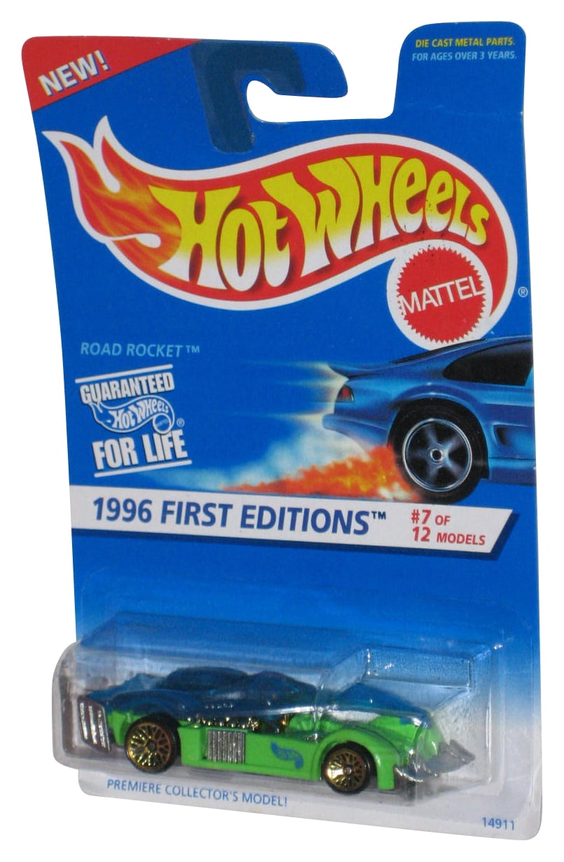 Hot Wheels 1996 First Editions Green & Blue Road Rocket Toy Car #7/12 ...