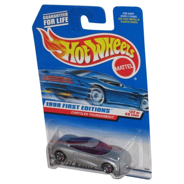 Hot Wheels 1998 First Editions 32/40 Silver Chrysler Thunderbolt Toy ...