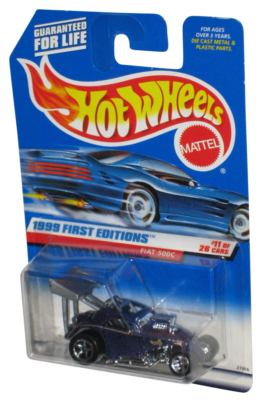 Hot Wheels 1999 First Editions 11/26 Purple Fiat 500C (2003) Mattel Car ...