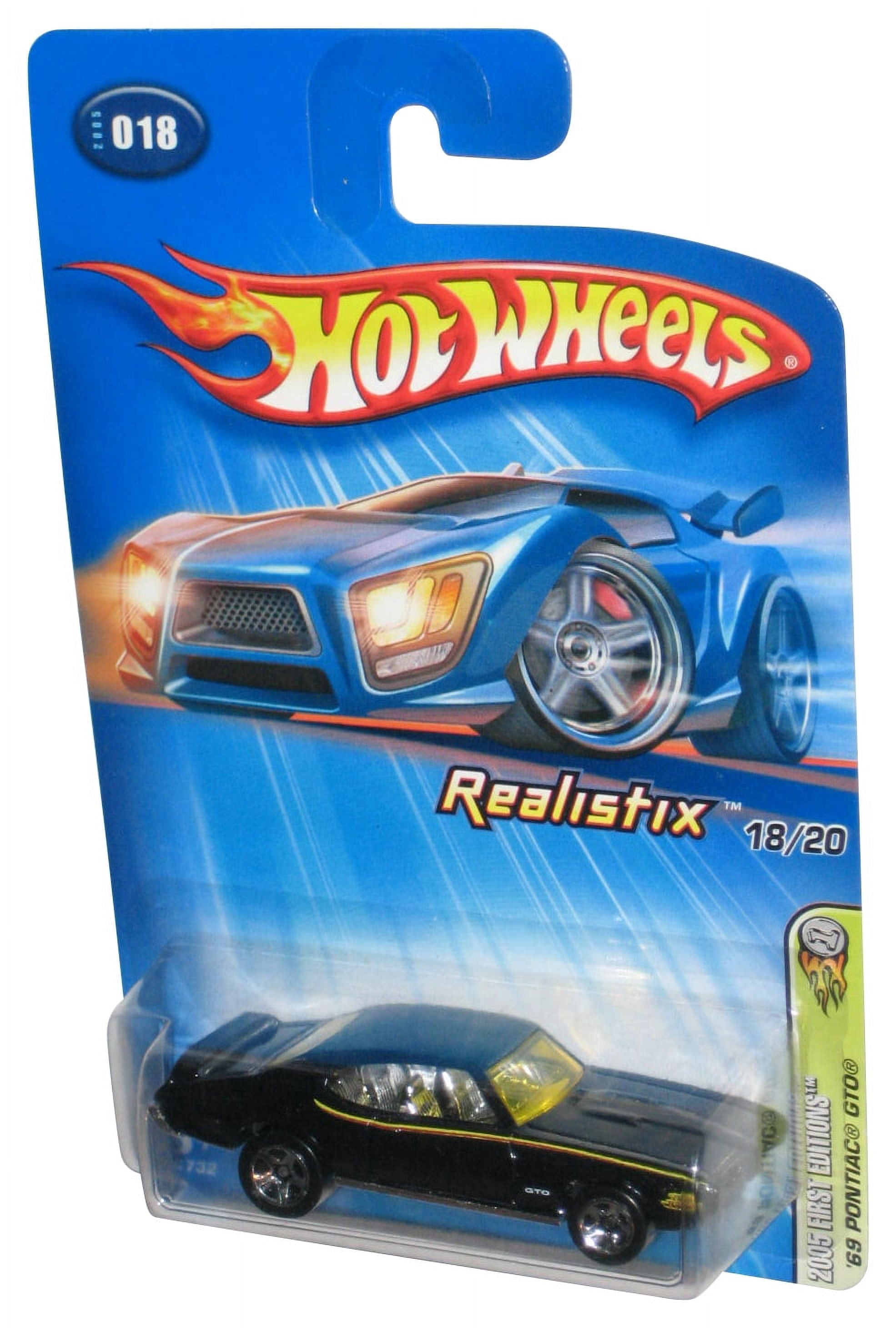 Hot Wheels 2005 First Editions 18/20 Realistix Black '69 Pontiac GTO Toy Car #018 - Walmart.com