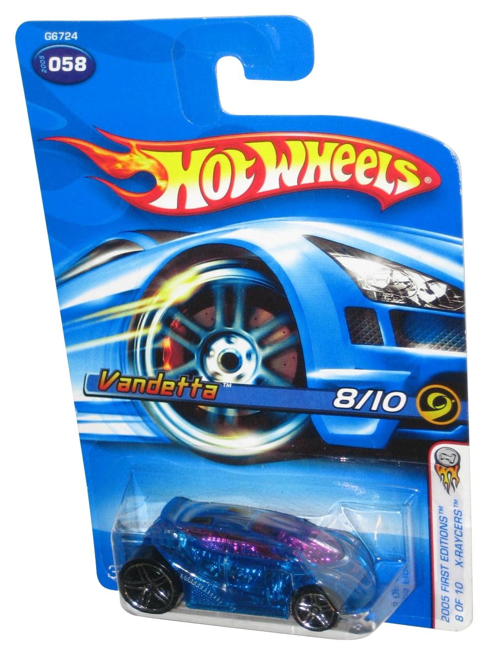 Hot Wheels 2005 First Editions 8/10 (2005) X-Raycers Vandetta Blue Car ...