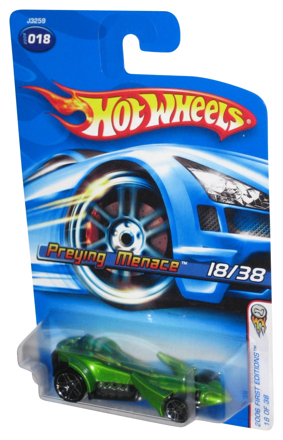 Hot Wheels 2006 First Editions 18/38 Green Preying Menace Toy Car #018 ...