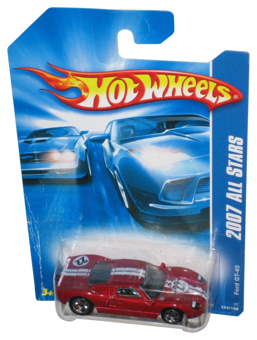 Hot Wheels 2007 All Stars Red Ford GT-40 Die-Cast Car 134/180 ...